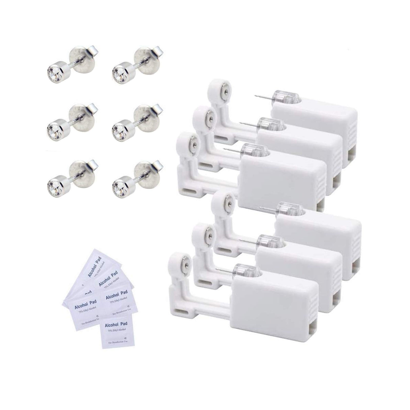 Choiix 6 Pack Self Ear Piercing Gun Kit, Disposable Sterile Safe and ...