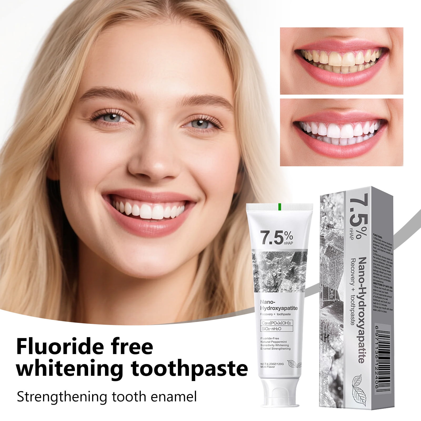 CHOII 7.5% Hydroxyapatite Toothpaste,Nano-Hydroxyapatite Toothpaste for ...