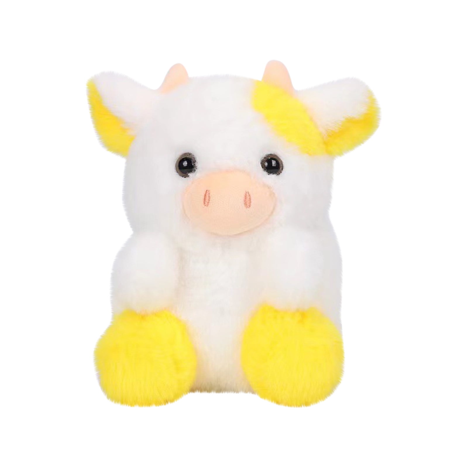 CHOII Plush Toys Sitting Cow Strawberry Doll Cow Plush Toy Cute Desktop ...