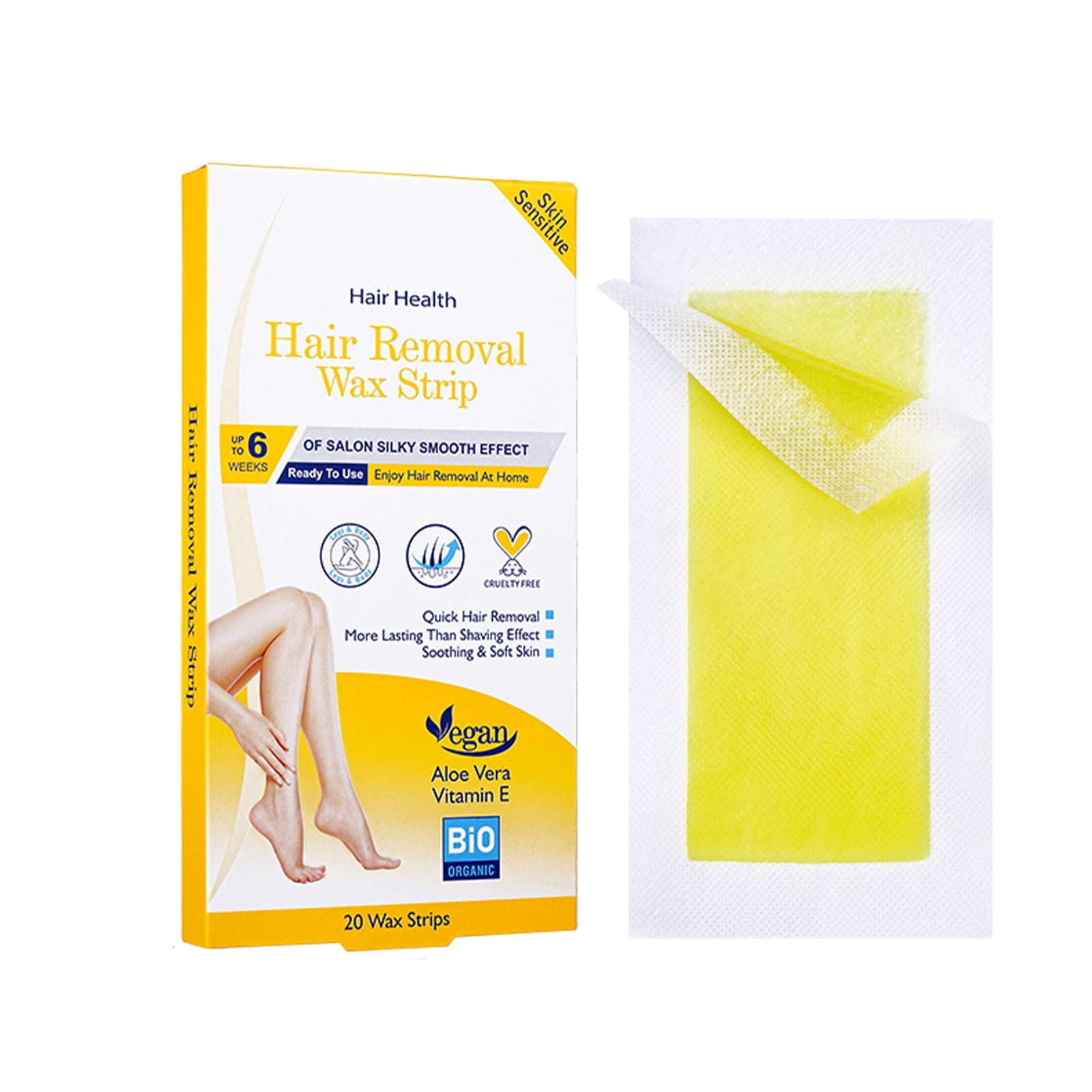 CHOII Wax Strips 20 Count for Body & Face, At Home Waxing Kit for ...