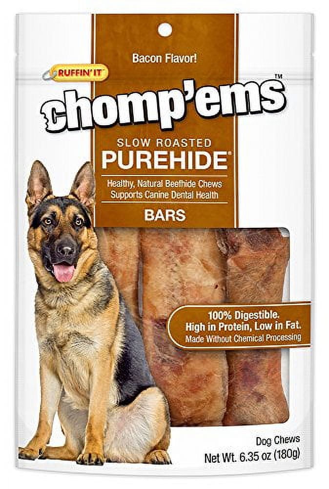 CHOMP 'EMS Ruffin' It 21000 Purehide Bars Dog Chew, 6.35 oz - Walmart.com