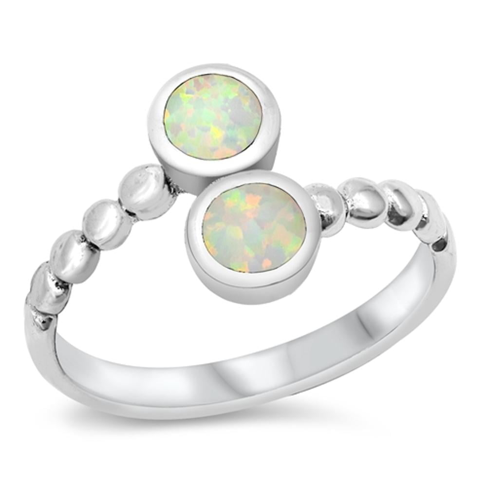 CHOOSE YOUR COLOR Modern Circle Wrap Ring .925 Sterling Silver Band ...