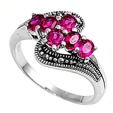 CHOOSE YOUR COLOR Sterling Silver Women's Simulated Amethyst Butterfly ...