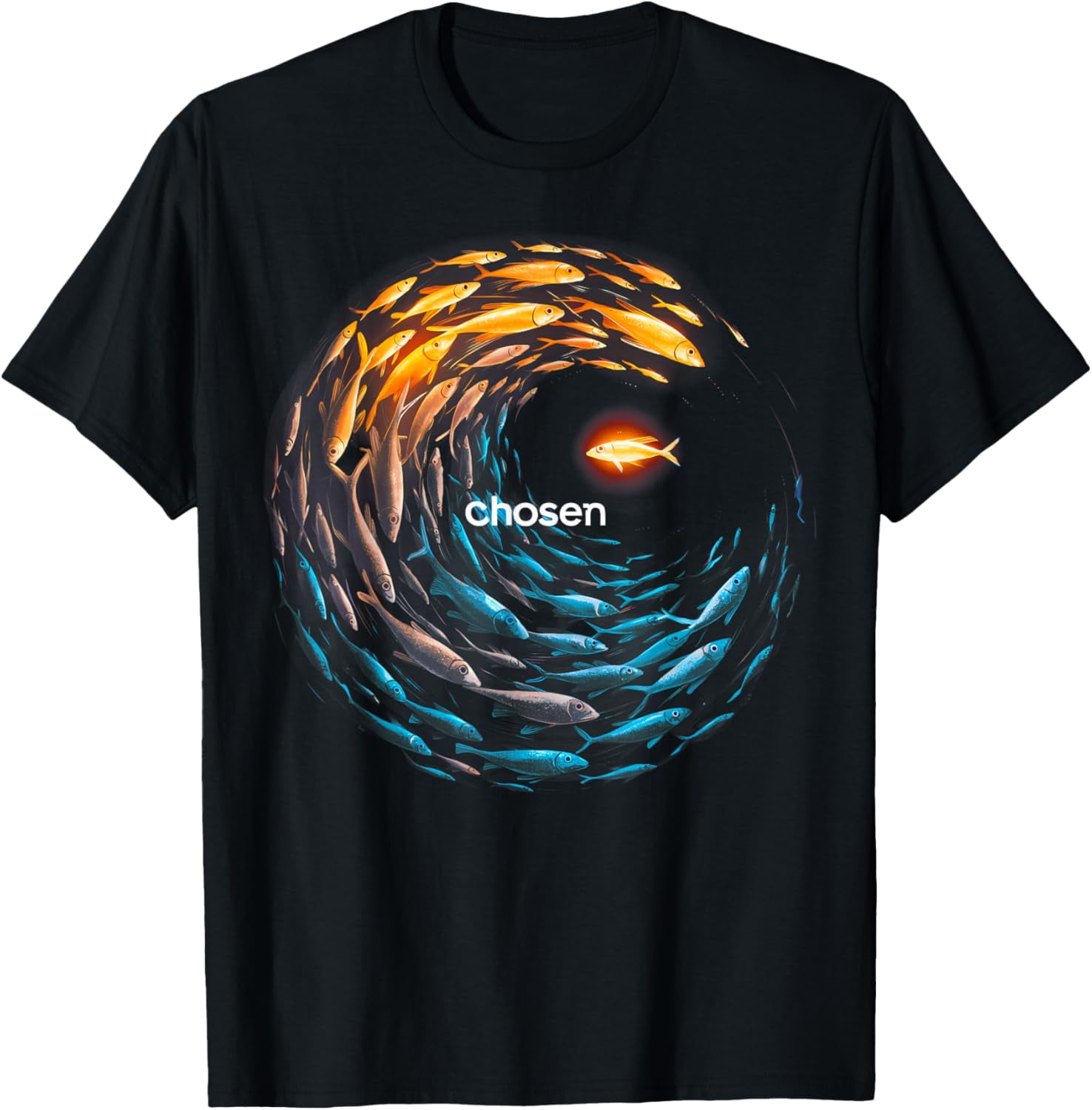 CHOSEN x Fish Swim Against The Current x Bible x Christian T-Shirt ...