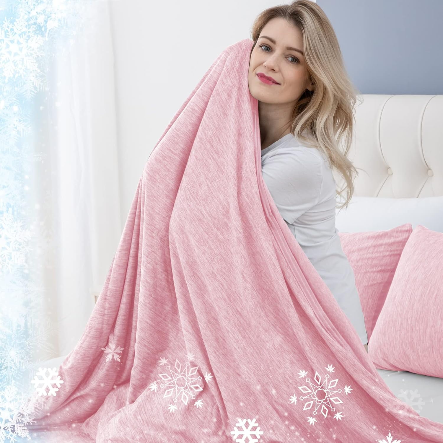 CHOSHOME Blanket, Queen Size Cooling Lightweight Soft Pink - Walmart.com