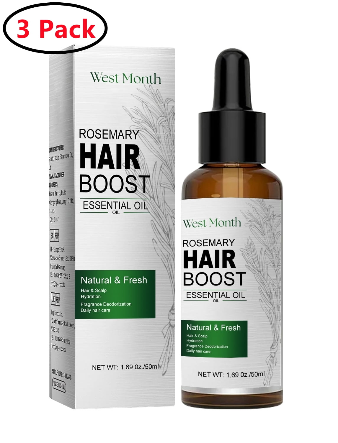 CHOUXI 3 Pack Hair Growth Serum - Anti-Thinning Hair Regrwoth - Hair ...