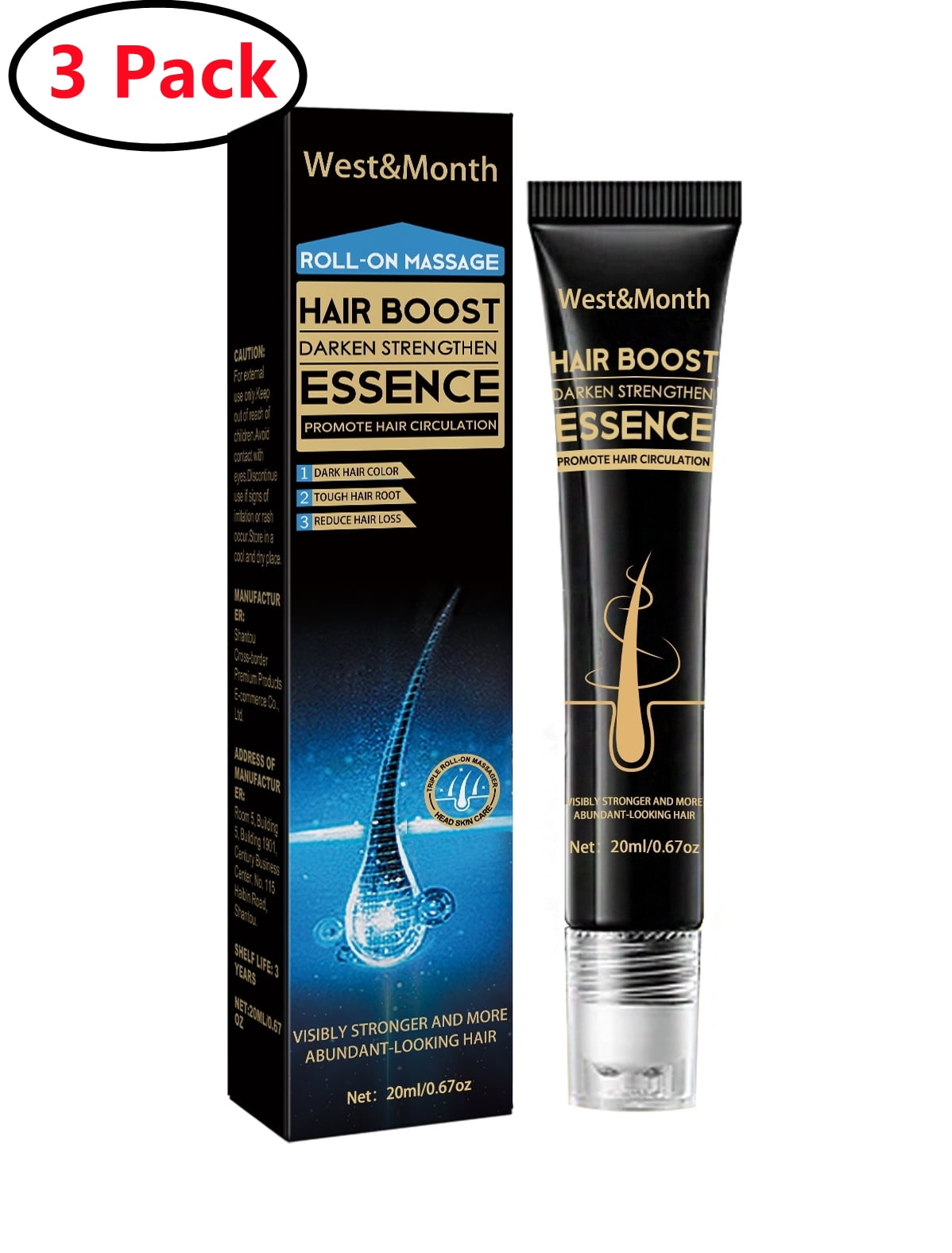 Chouxx 3 Pack Hair Growth Serum Hair Growth Oil With Castor Oil 0417