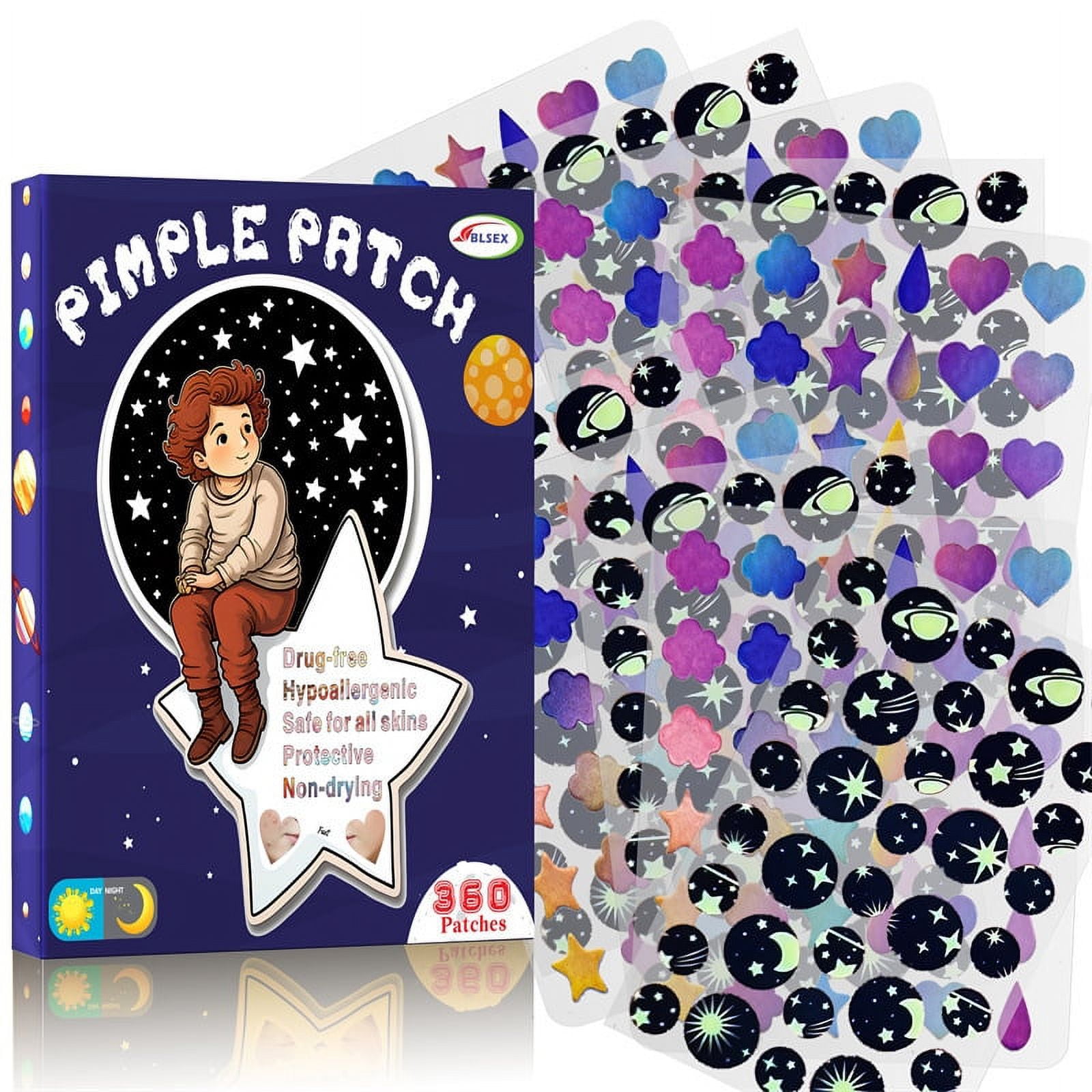 CHOUXX Acne Patch Pimple Patch, 360 Dots Star Pimple Patches with Tea ...