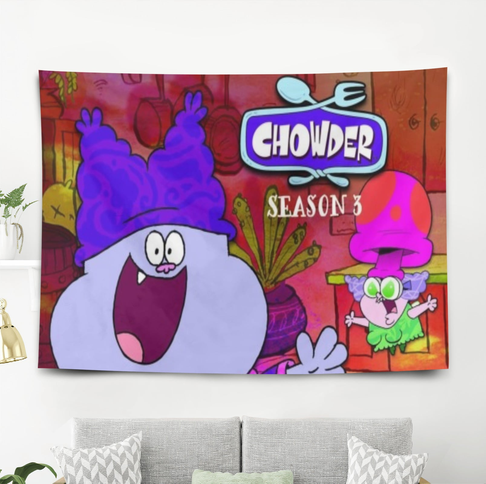 CHOWDER Tapestry Gift Wall Hanging Backdrop for Room Bedroom Girls Fans ...