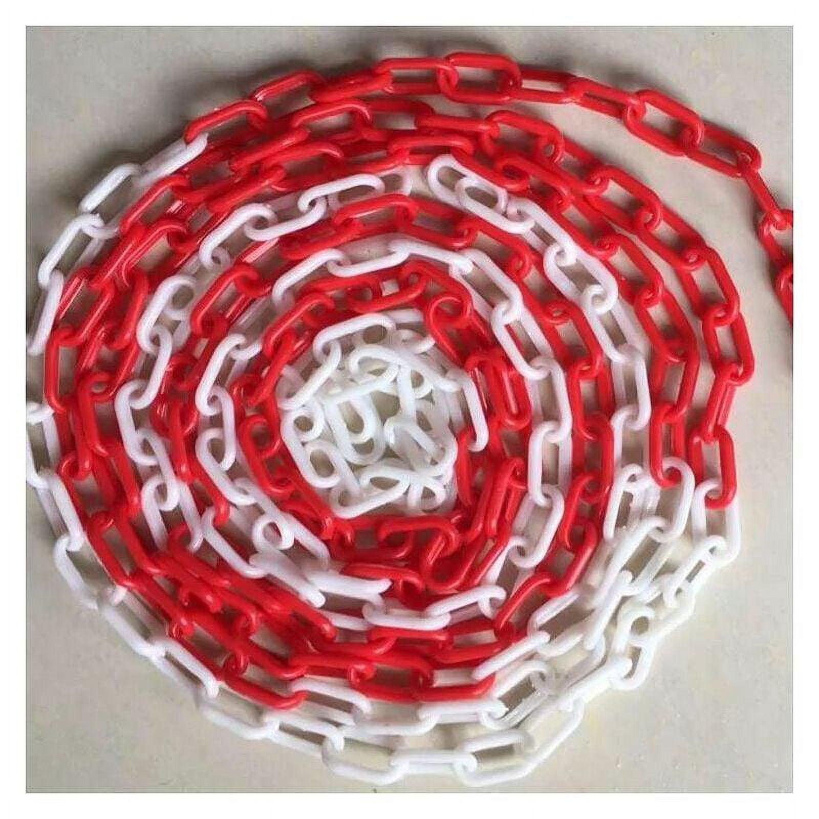 CHOYCLIT Red and White Plastic Warning Chain Signal Chain, 10M ...