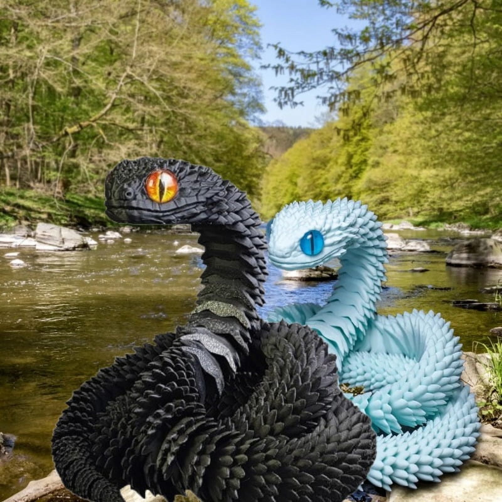 CHRATLHI 3D Printed Animals 3D Printed Snake Viper,3D Printed Toys 3D ...