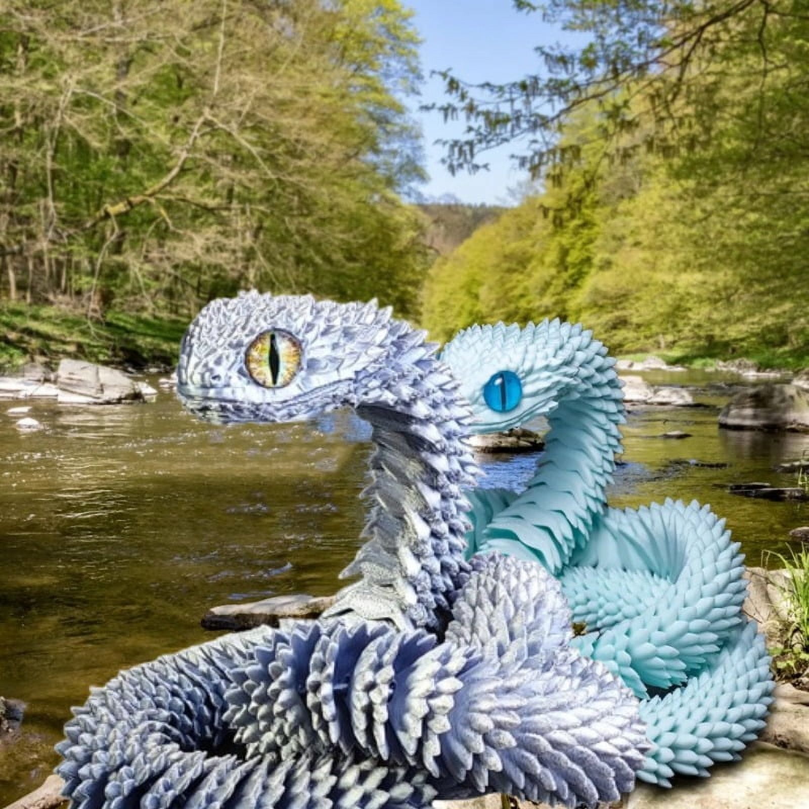 CHRATLHI 3D Printed Animals Set 3D Printed Snake Toys 3D Printed ...