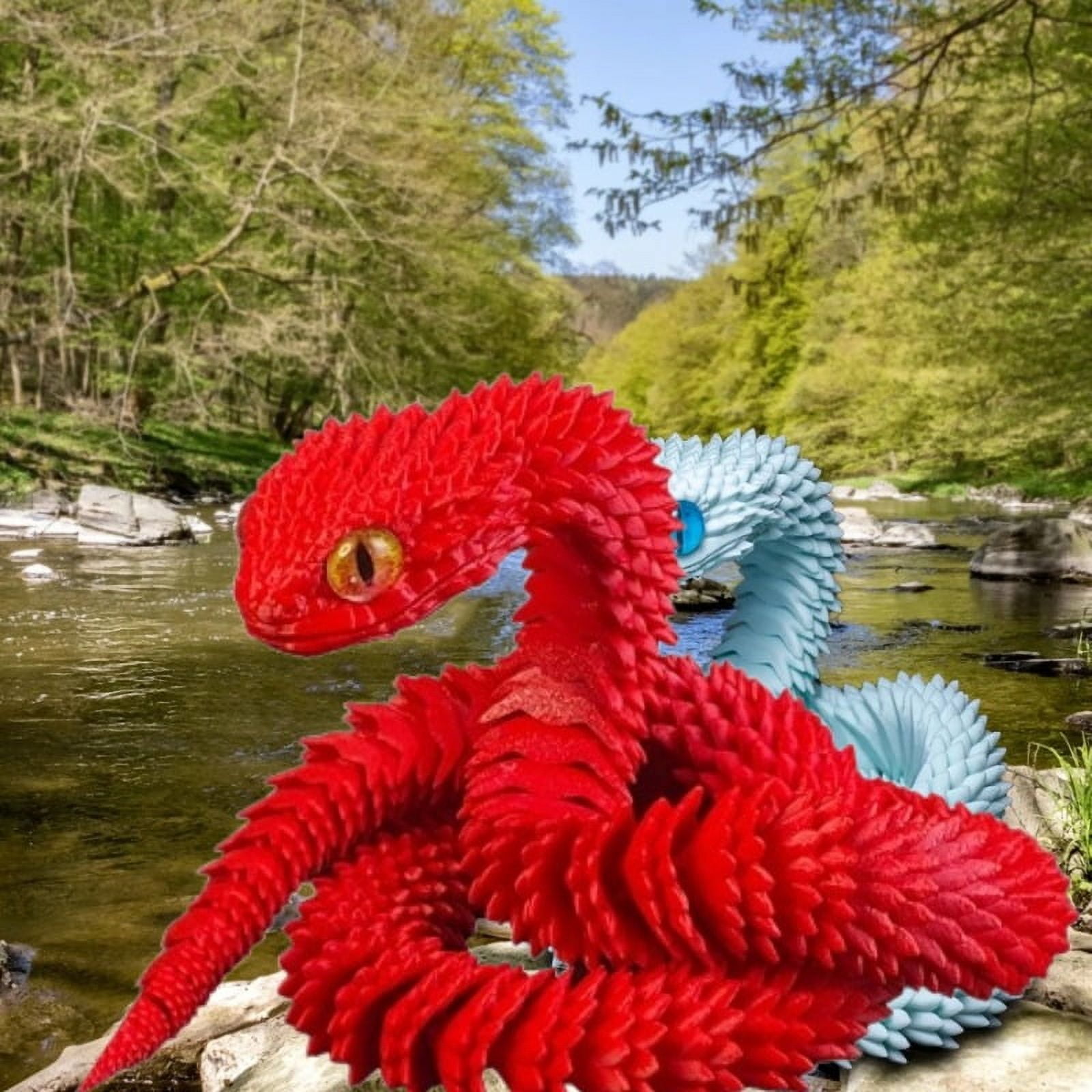 CHRATLHI 3D Printed Animals-Snake Viper,3D Printed Snake Toys 3D ...