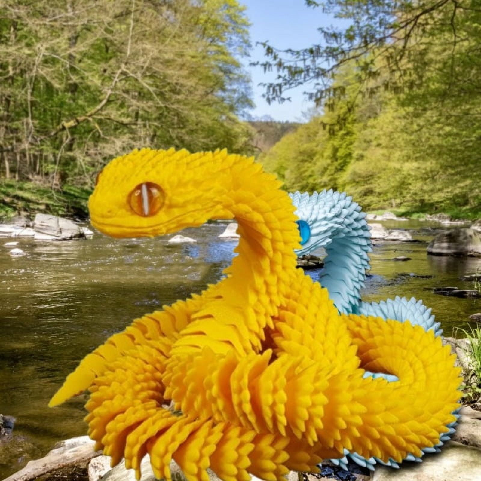 CHRATLHI 3D Printed Snake Toys, 3D Printed Articulated Flexible Fidget ...