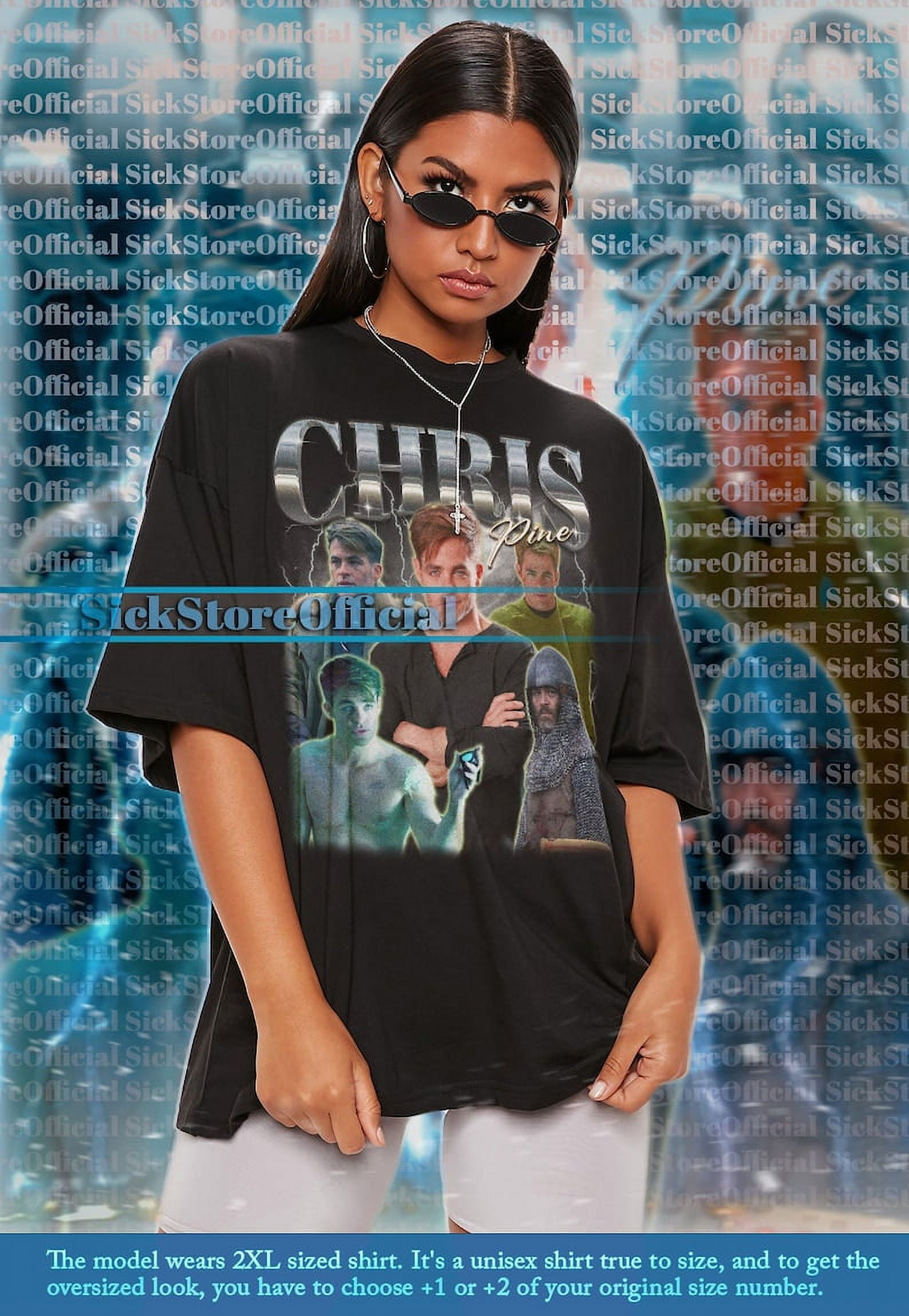 CHRIS PINE Vintage Shirt, Chris Pine Homage Tshirt, Chris Pine Fan Tees ...