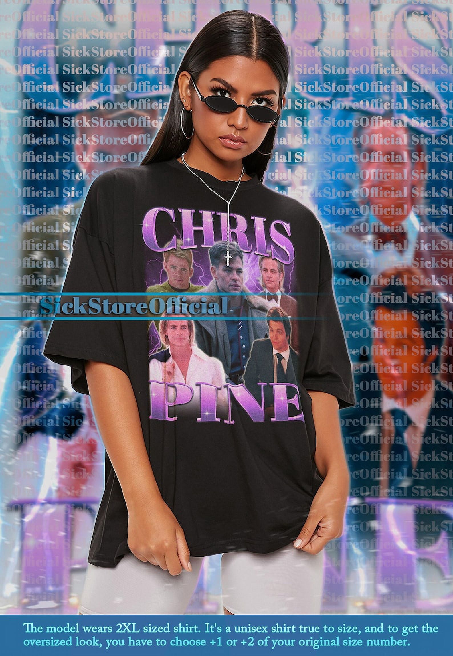 CHRIS PINE Vintage Shirt, Chris Pine Homage Tshirt, Chris Pine Fan Tees ...