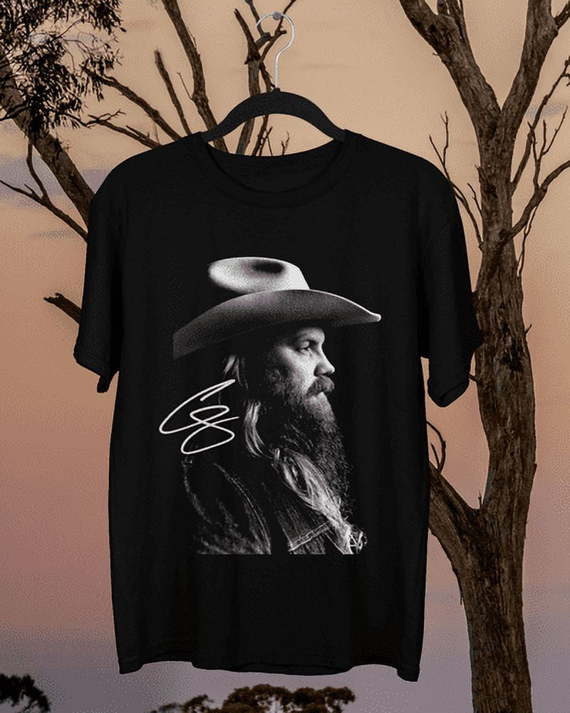 CHRIS STAPLETON Signature T-Shirt Short Sleeve Cotton Black Men S to ...