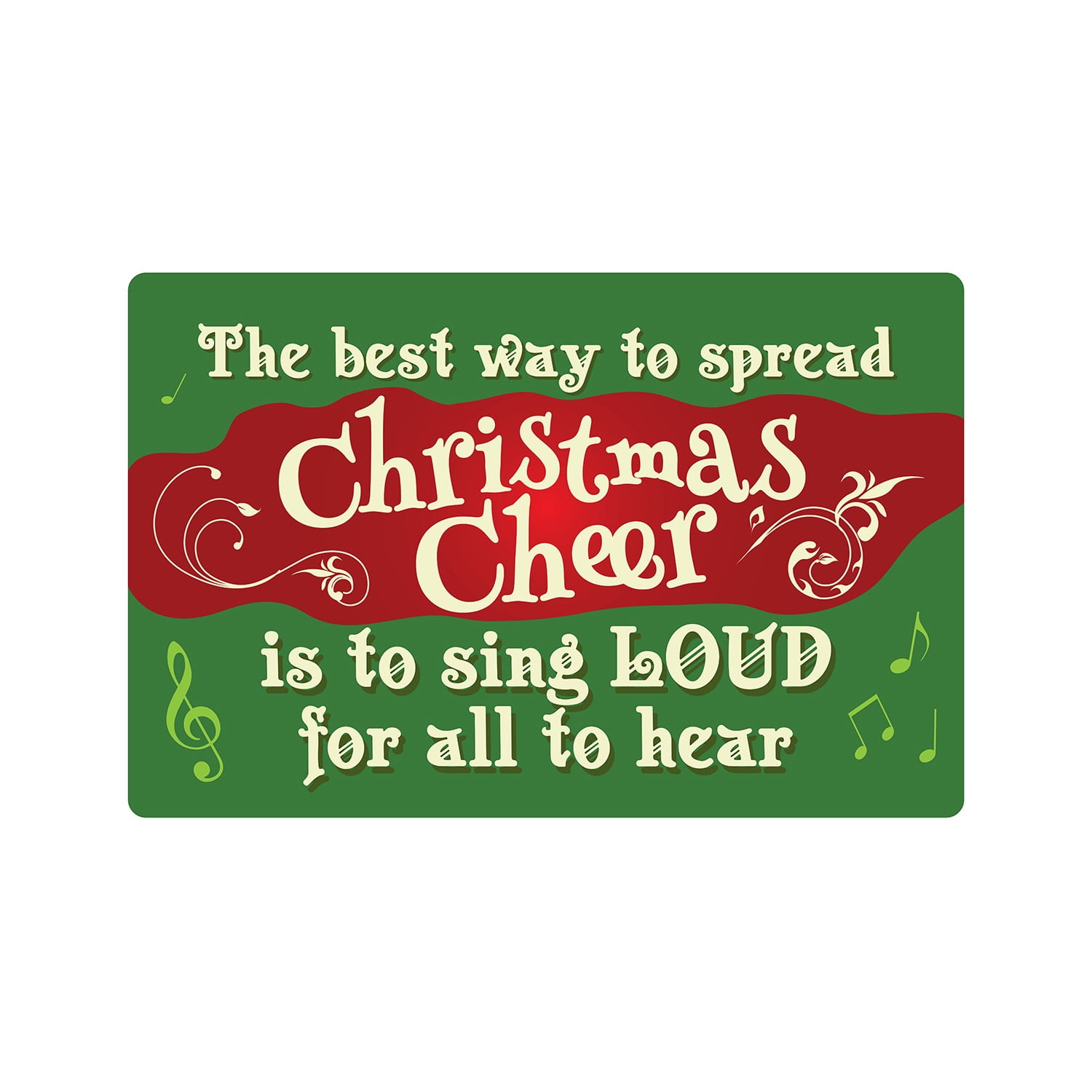 CHRISTMAS CHEER Aluminum Sign christmas song season holiday merry carol ...