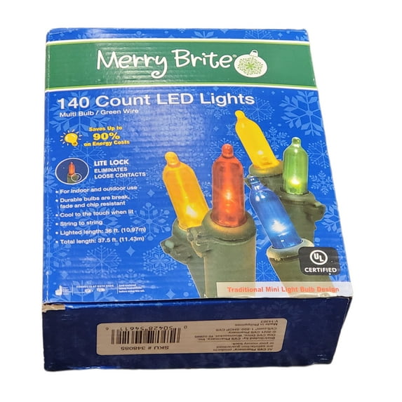Indoor/Outdoor Christmas Lights, 36ft, 140 LEDs - Walmart.com