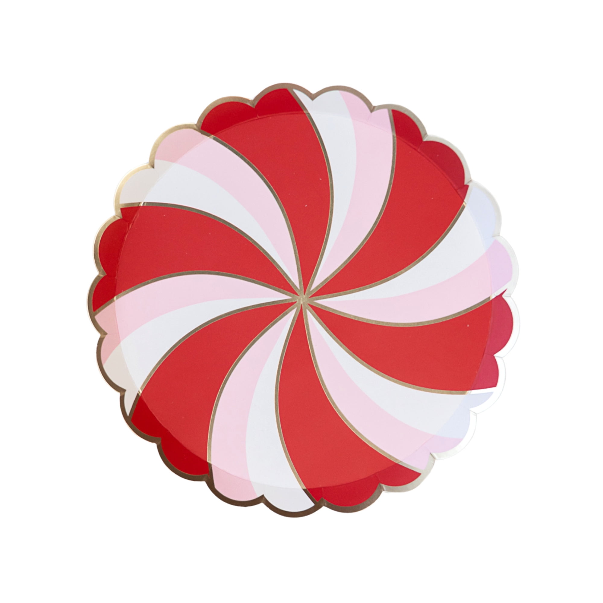Christmas Peppermint Candy Small Scalloped Plates - 8ct - Walmart.com