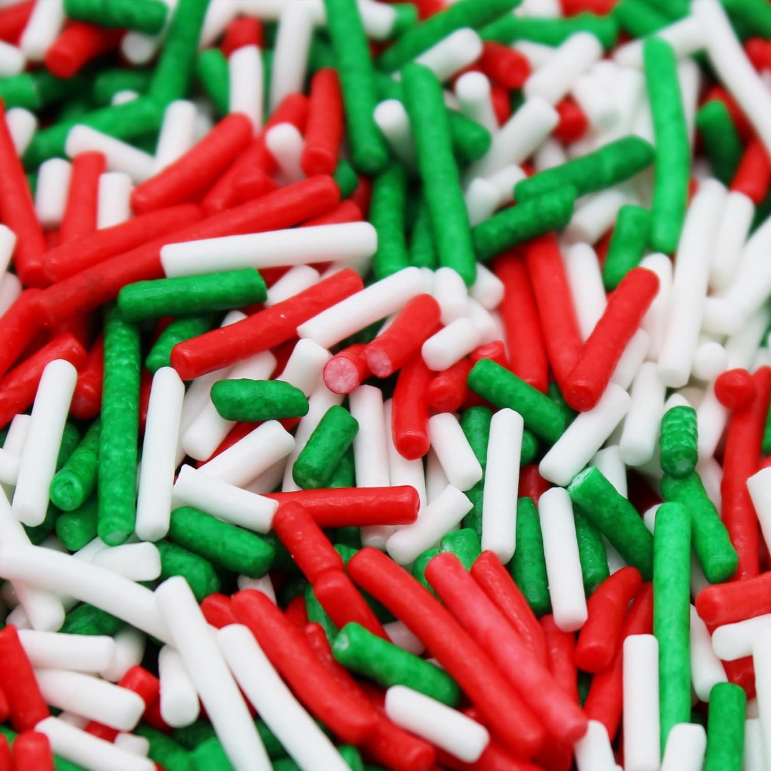 CHRISTMAS Sprinkles Green, Red & White BULK Jimmies 1 Pound Bag ...