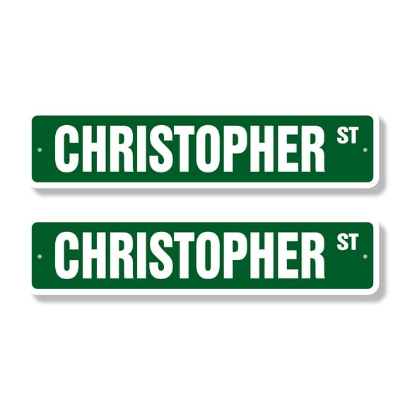 CHRISTOPHER Classic Street Sign (2 Pack) Childrens Name Room Sign Road ...