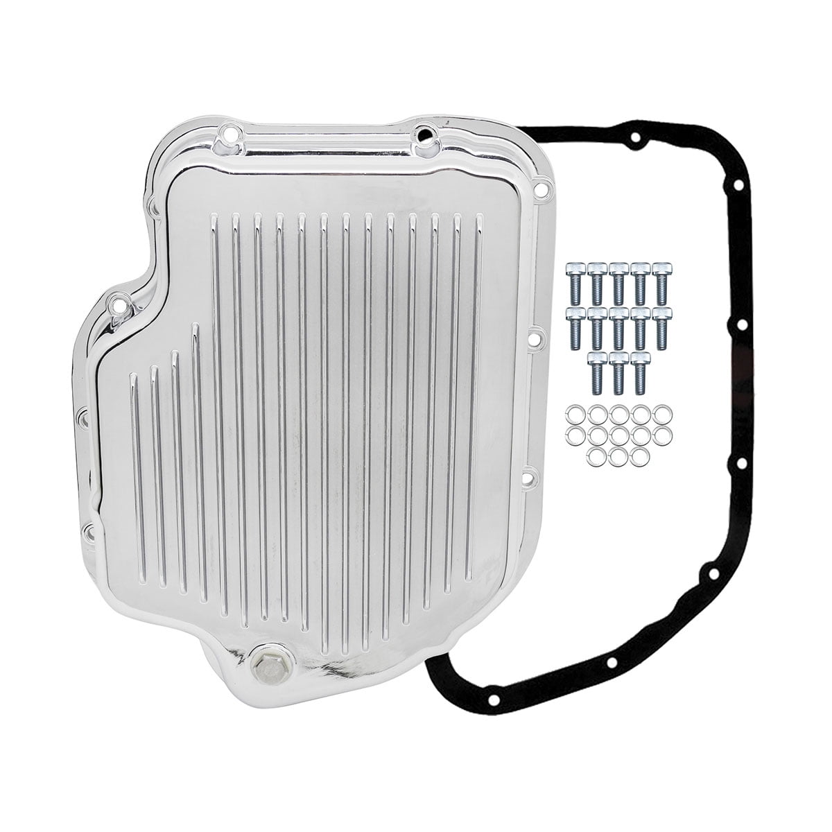 CHROME ALUMINUM TRANSMISSION PAN KIT For CHEVY GM TH-400 TURBO ...