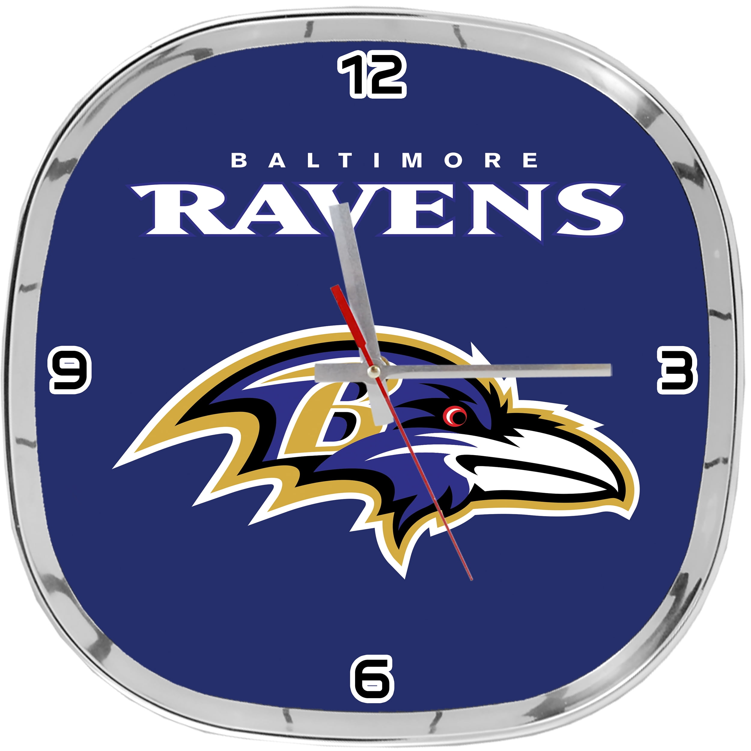 CHROME CLOCK RAVENS - Walmart.com