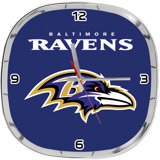 The Memory Company Baltimore Ravens Chrome Wall Clock for Football Fans ...