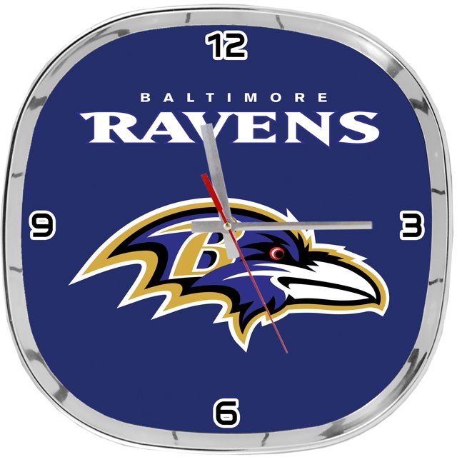 CHROME CLOCK RAVENS - Walmart.com