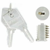 (CHROME) File Cabinet , Desk or Cubicle Replacement Lock Core Kit ...