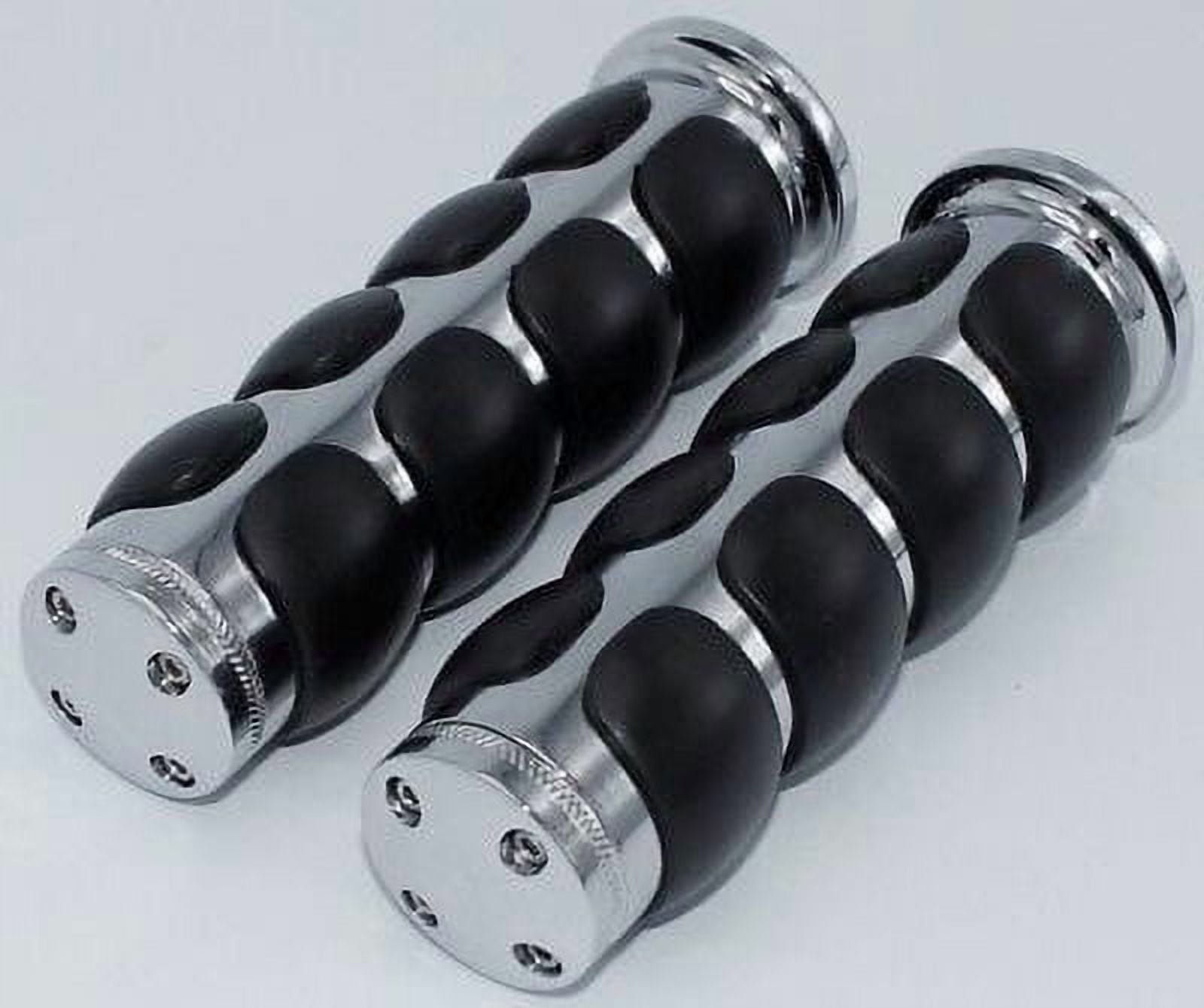 CHROME HAND GRIPS for Honda Kawasaki Suzuki Yamaha Cruisers - Walmart.com