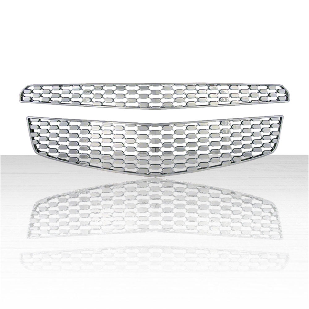CHROME Snap On Grille Overlay Front Inserts Covers for 2012-2015 Chevy ...