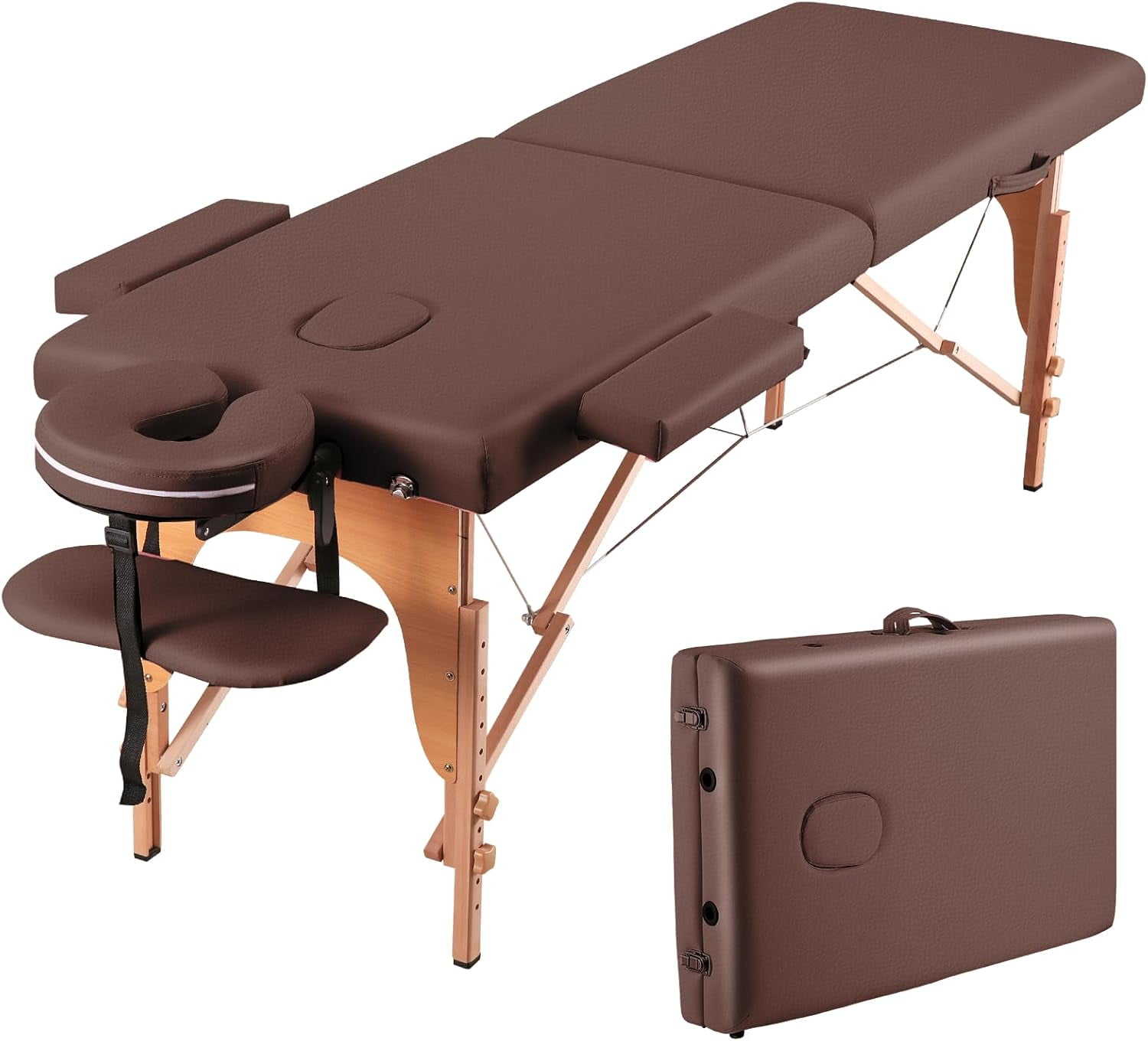 CHRUN Massage Table Portable Wide Massage Bed 84 Inches Spa Bed 2 Fold ...