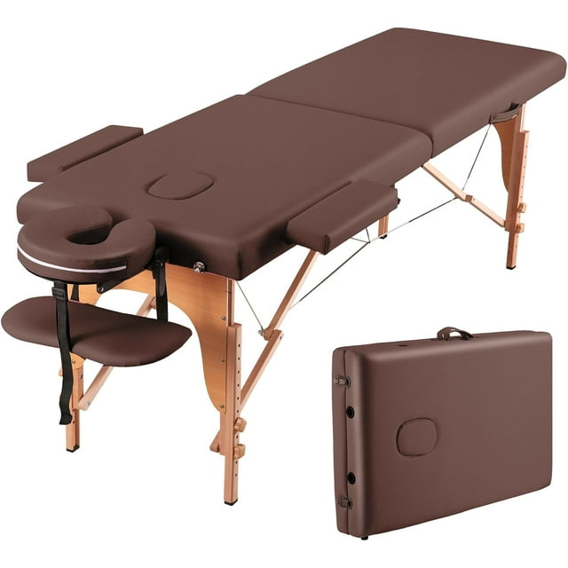 CHRUN Massage Table Portable Wide Massage Bed 84 Inches Spa Bed 2 Fold ...