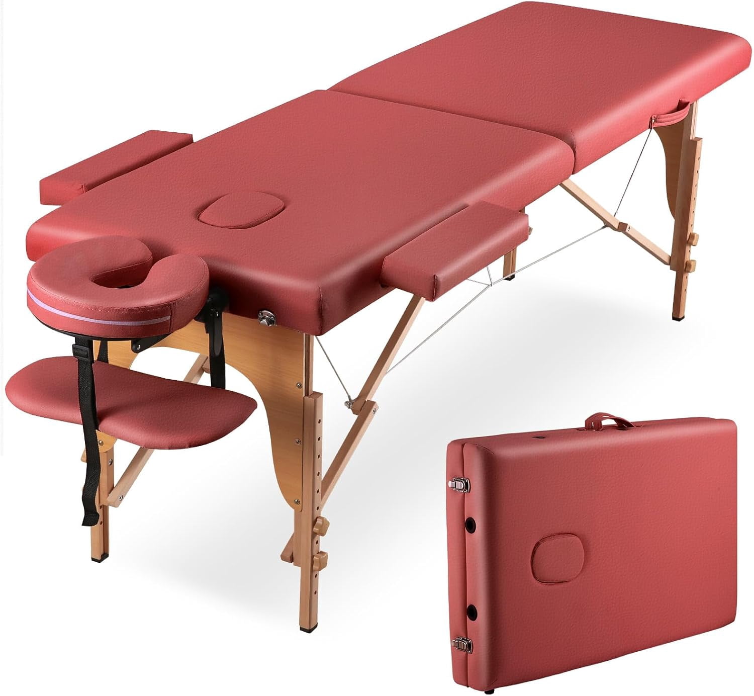 CHRUN Massage Table Portable Wide Massage Bed 84 Inches Spa Bed 2 Fold ...