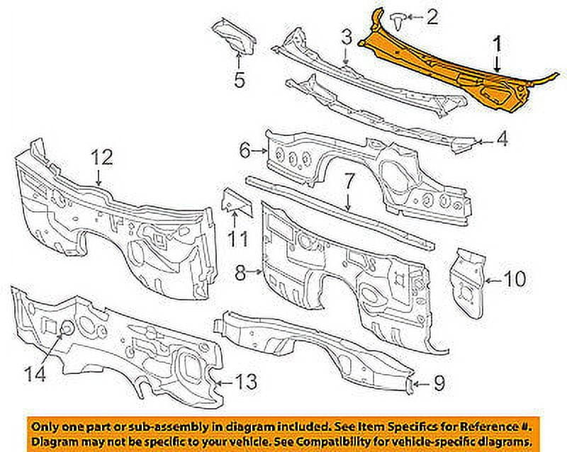 CHRYSLER OEM 13-16 300-Cowl Panel Windshield Wiper Motor Cover ...