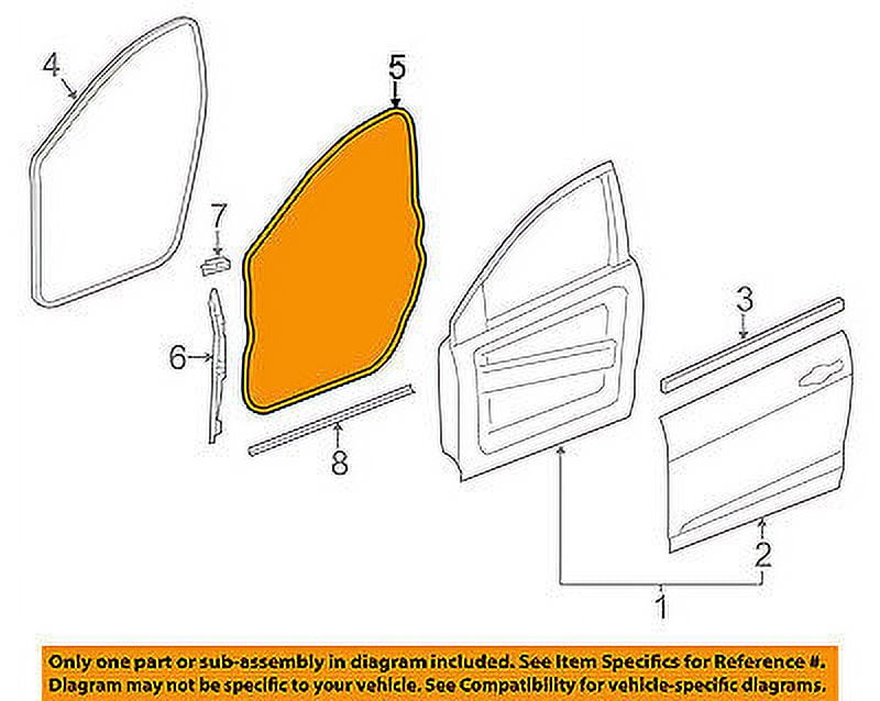 CHRYSLER OEM 15-16 200 Front Door-Weatherstrip Seal Left 68144959AC ...