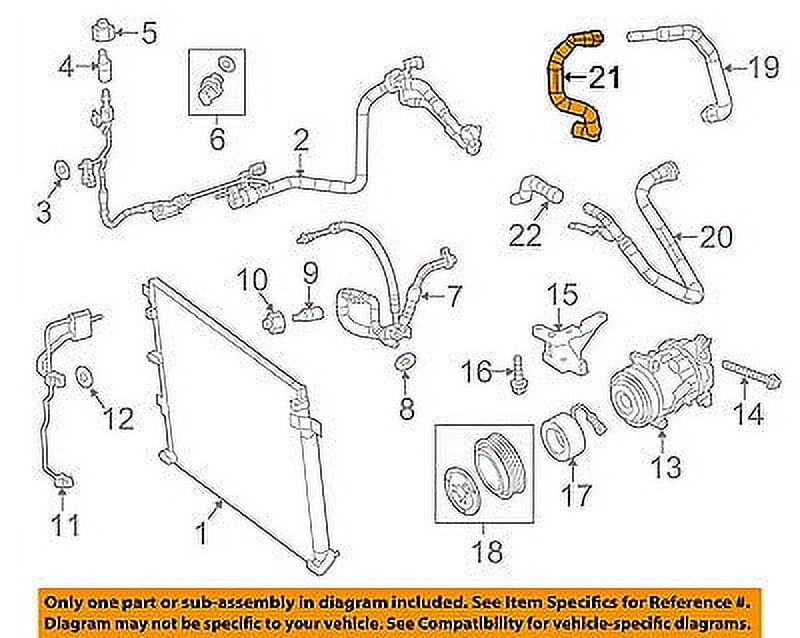 CHRYSLER OEM A/C AC Condenser/Compressor/Line-Heater Hose 68199254AB ...