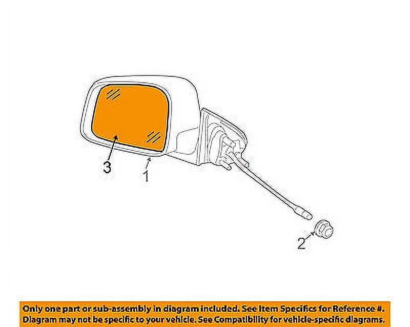 CHRYSLER OEM Door Rear Side View-Mirror Glass Right 68082636AB ...