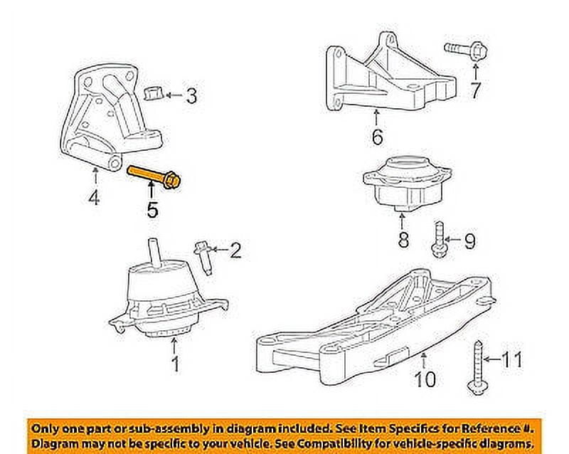 CHRYSLER OEM Engine Motor Transmission-Mount Bracket Bolt 6102019 ...
