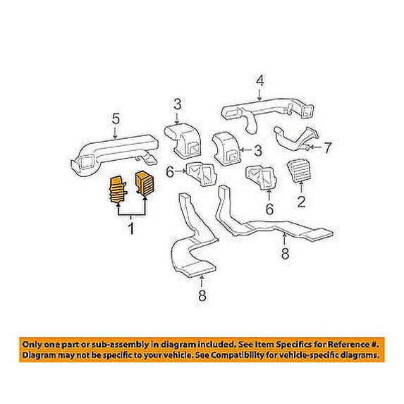 CHRYSLER OEM Instrument Panel Dash-Air Vent Grille Right 5028728AA ...