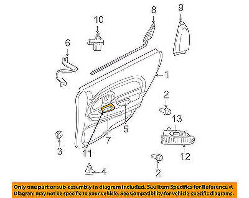 CHRYSLER OEM Interior-Rear Door-Window Switch Bezel Right PQ42XT5AB ...