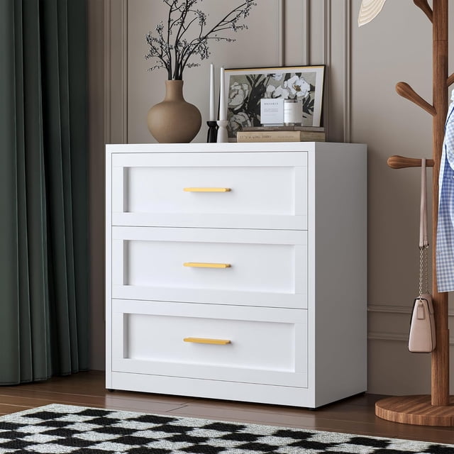 CHSHIN Modern 3 Drawers Metal Dresser for Living Room,Dressers & Chests ...