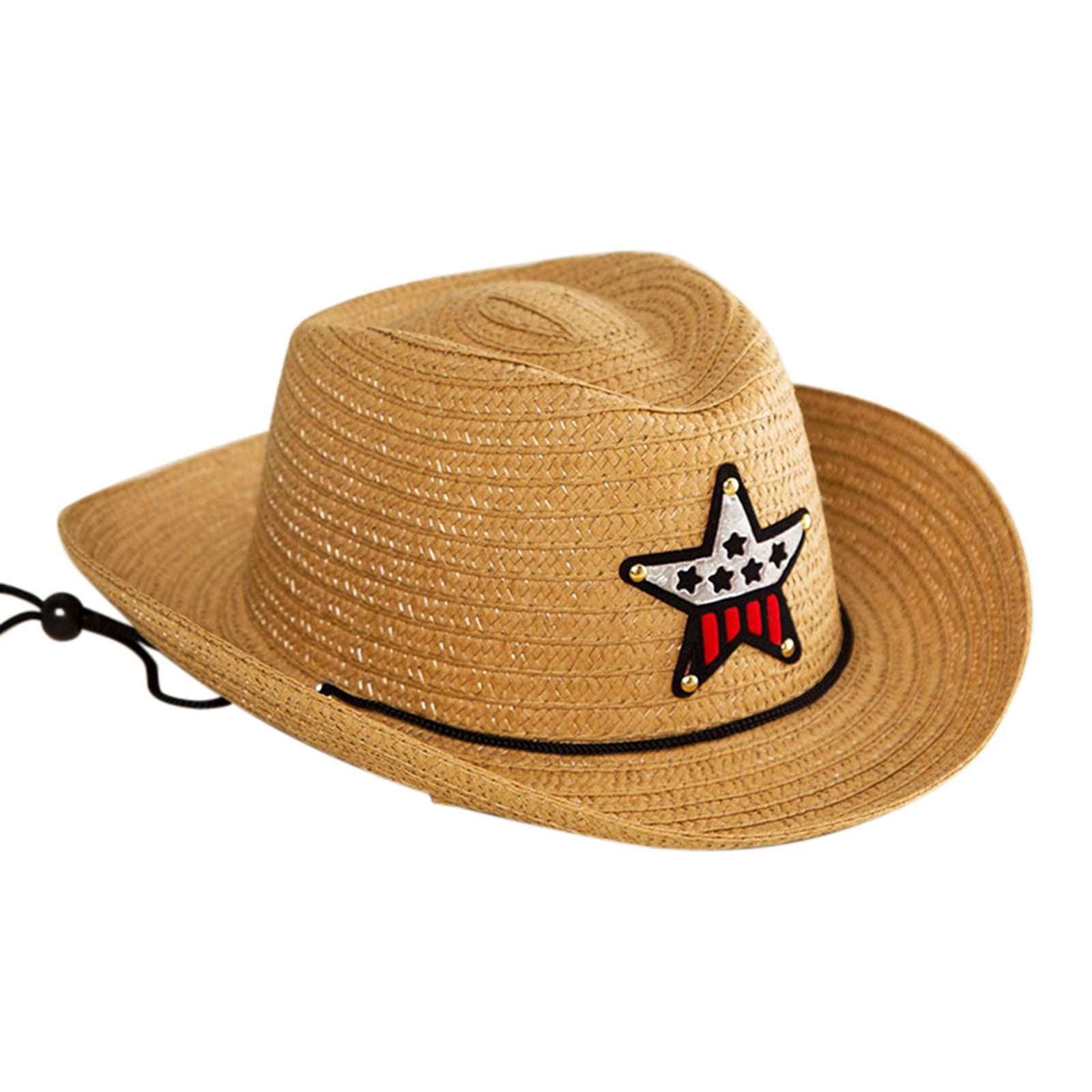 [CHSJU] Western Style Straw Cowboy Hat 6 Colors Summer Beach Sun Hat ...