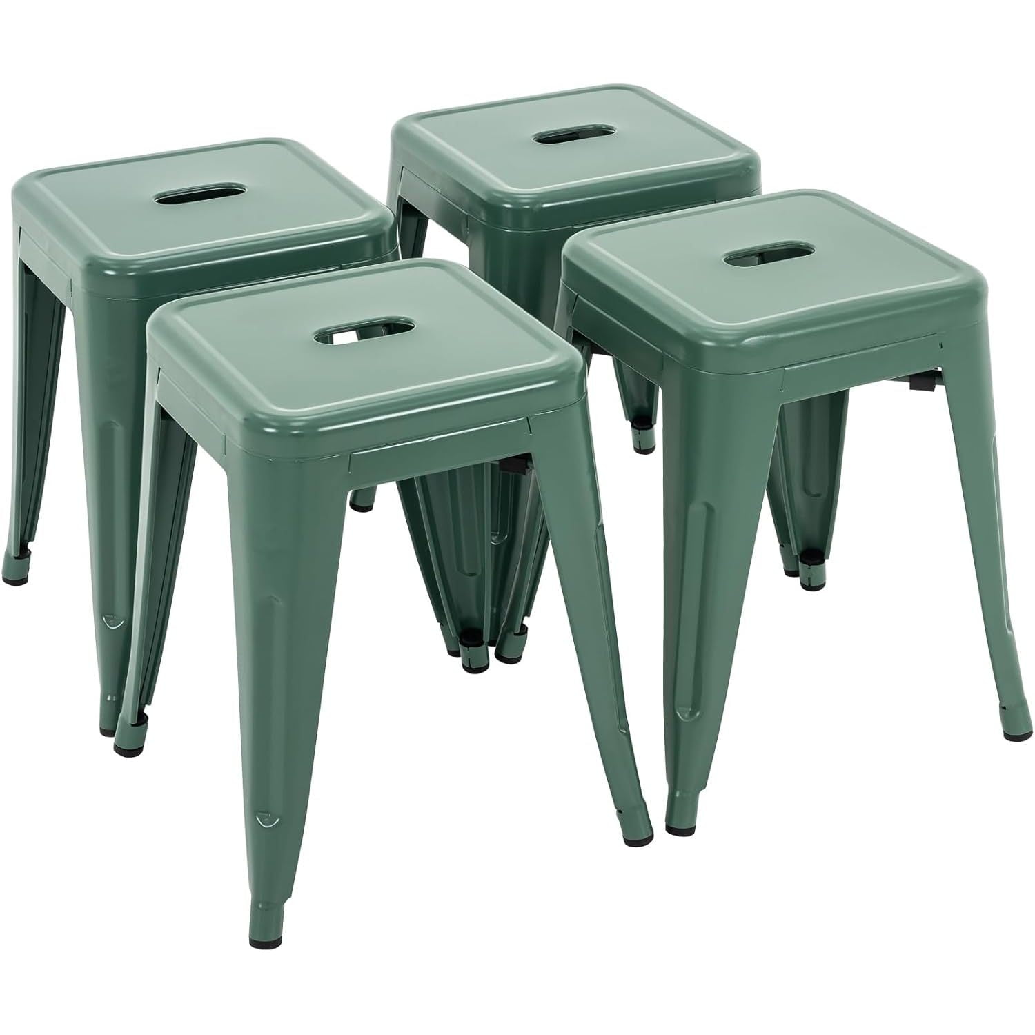 CHSP 18 Inch Industrial Metal Stools Set of 4, Stackable Classroom ...