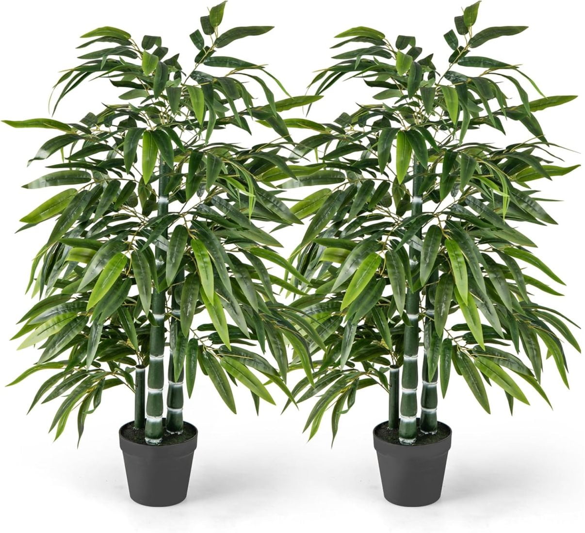 CHSP 2-Piece Artificial Bamboo Tree 50" - Realistic PE Trunk & Flush ...