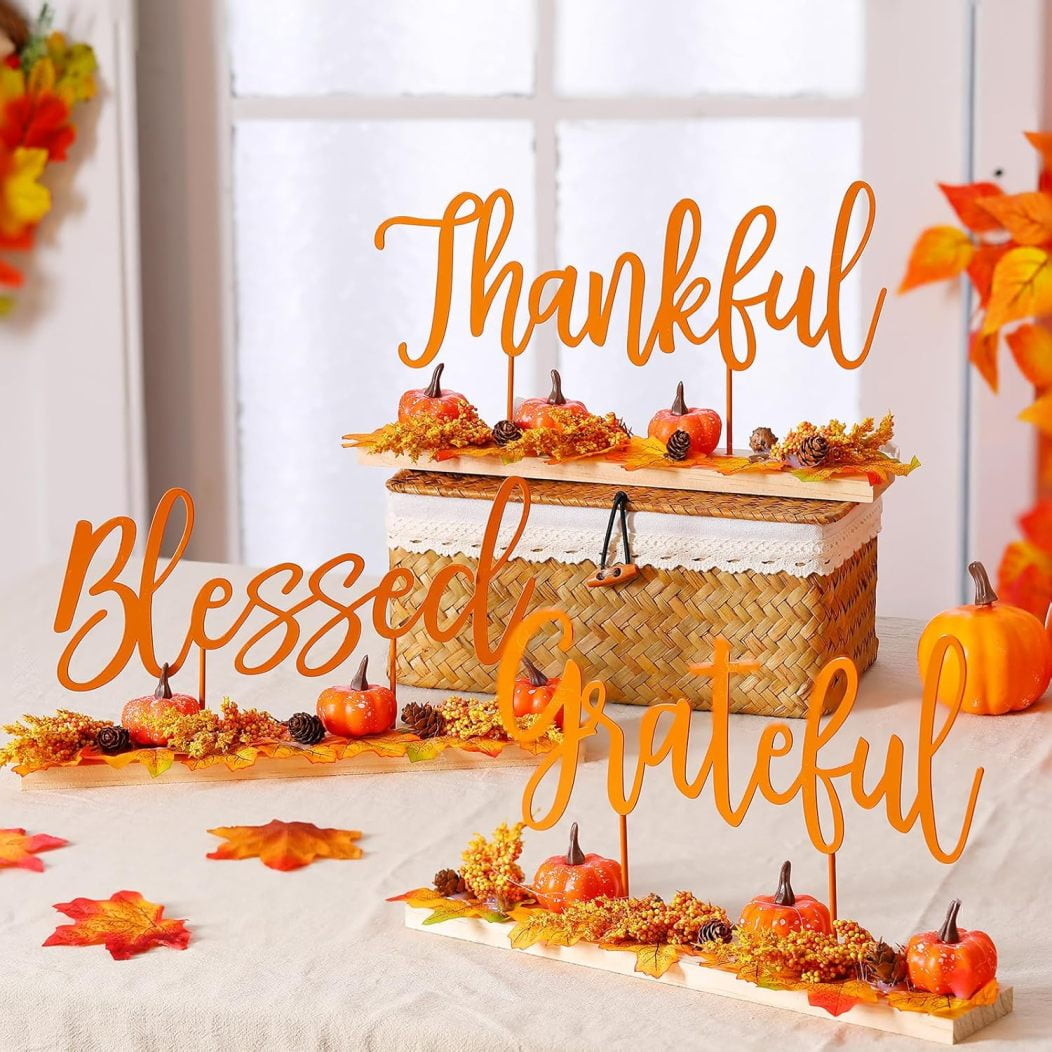 CHSP 3 Pcs Thanksgiving Decorations for Home Thanksgiving Table ...