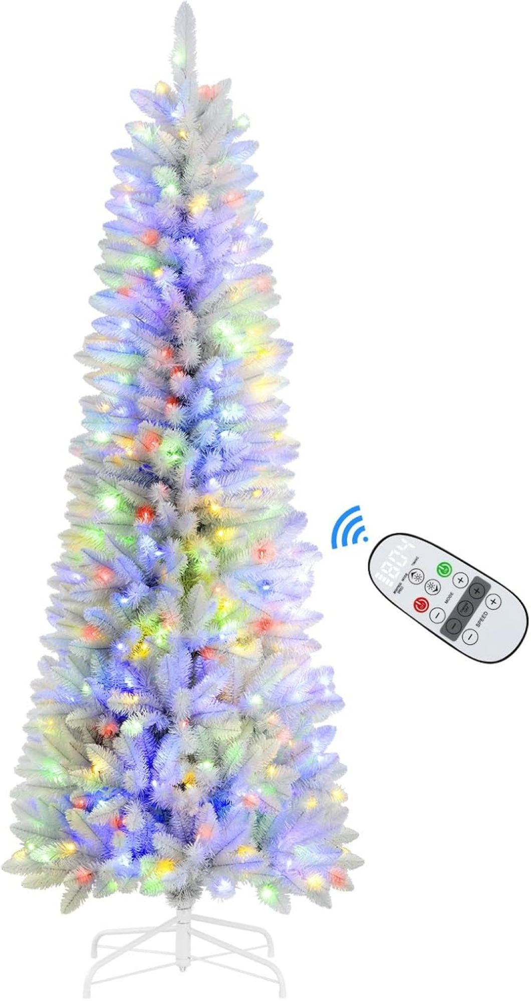 CHSP 4FT Premium Pre-Lit White Artificial Christmas Tree - Remote ...