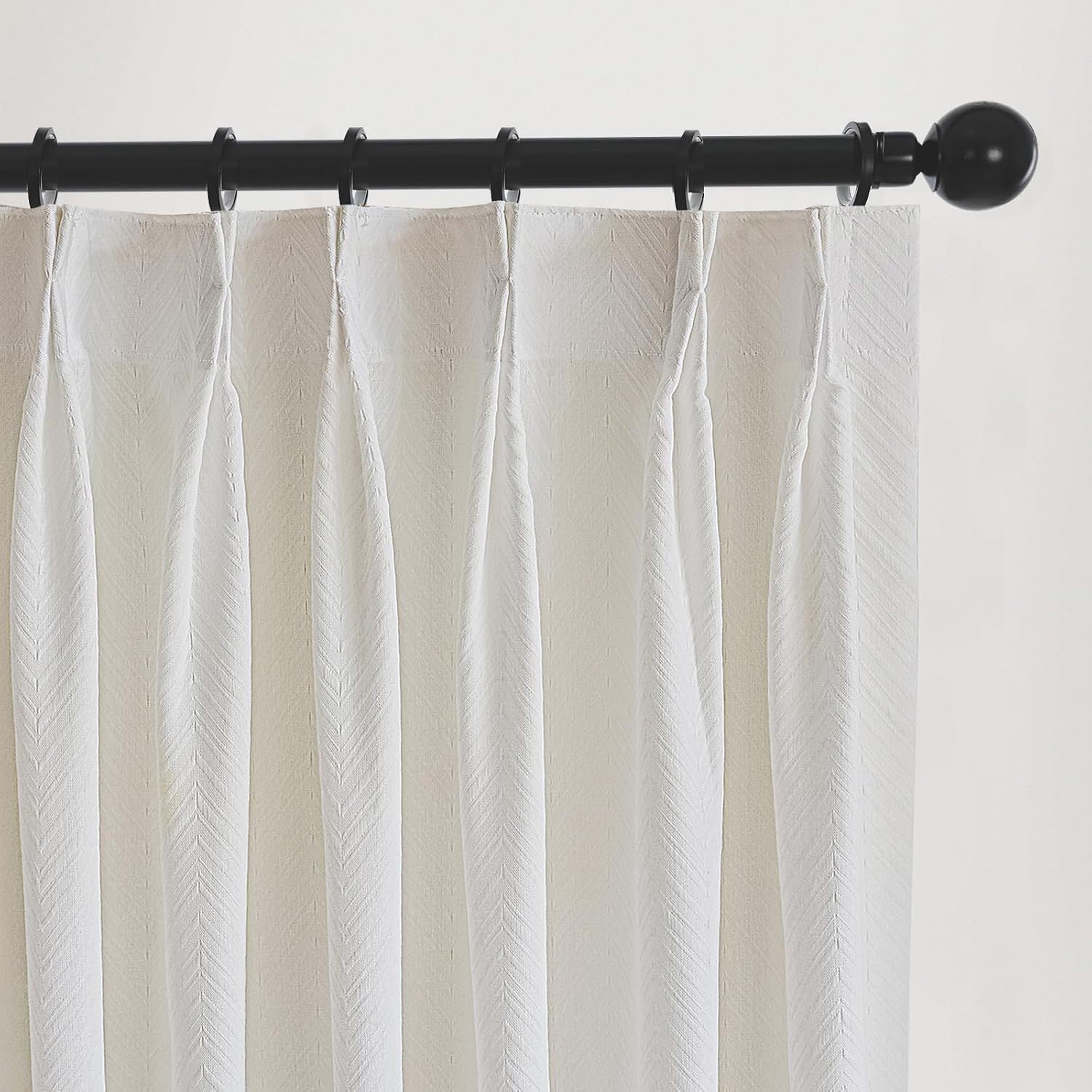 CHSP Linen Stripe Sheer Curtains 54 Inches Long 2 Panels Set, Timeless ...